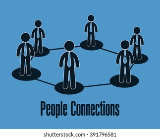 People Connections Design Stock Vector (Royalty Free) 391796581 ...