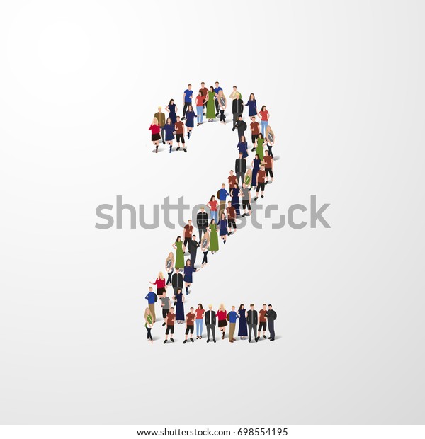 People Crowd Form Symbol Number Numeral: เวกเตอร์สต็อก (ปลอดค่า ...
