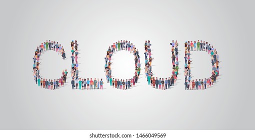 People Crowd Gathering Shape Cloud Word Stock Vector (Royalty Free ...