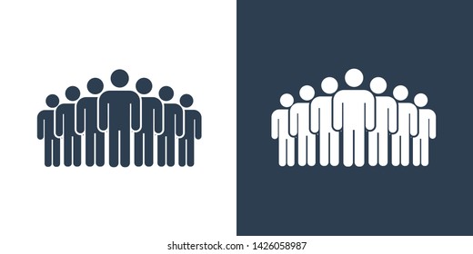 People Crowd Illustration Icon Vector Stock Vector (Royalty Free ...