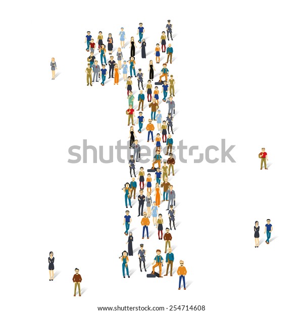 People Crowd Vector Figures 1 Stock Vector (Royalty Free) 254714608 ...