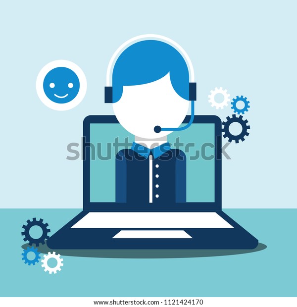 People Customer Service Stock Vector (Royalty Free) 1121424170 ...
