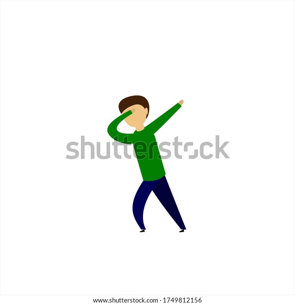 People Dab Dance Vector Illustration Flat Stock Vector (Royalty Free ...