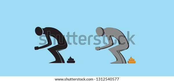 People Defecate Logo Stock Vector (Royalty Free) 1312540577