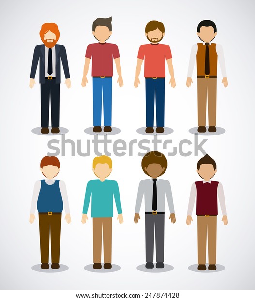 People Design Over White Background Vector Stock Vector (Royalty Free ...