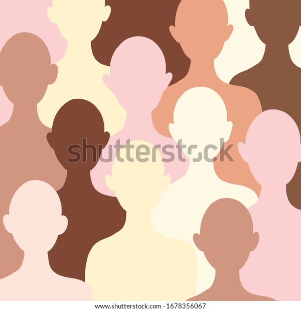People Different Ethnicity Vector Background Male Stock Vector (Royalty ...