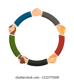 People Different Nations Shake Hands Conceptual Stock Vector (Royalty ...