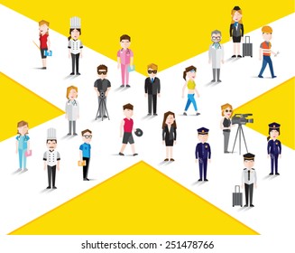 People Different Occupation Vector Illustration Stock Vector (Royalty ...