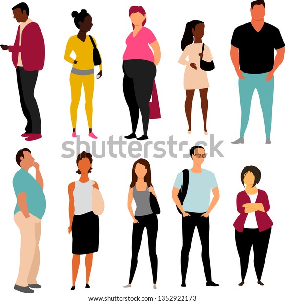 People Different Races Vector Illustration People Stock Vector (Royalty ...