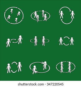 People Exchange Information Vector Set Stock Vector (Royalty Free ...