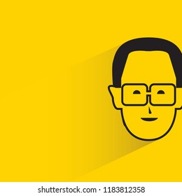 People Face Drop Shadow Yellow Background Stock Vector (Royalty Free ...