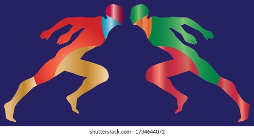 People Fighting Illustration Vector Design Stock Vector (Royalty Free ...