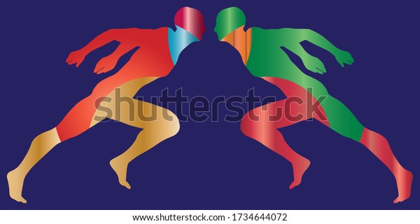 People Fighting Illustration Vector Design Stock Vector (Royalty Free ...