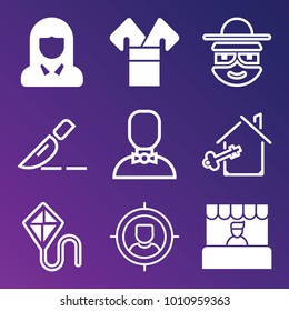 People Filled Outline Vector Icon Set Stock Vector (Royalty Free ...