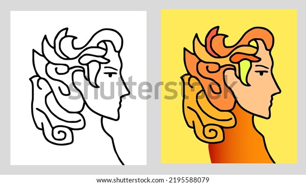 People Fire Hair Vector Character Art Stock Vector (Royalty Free ...