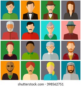 People Flat Icons Vector Stock Vector (Royalty Free) 398562751 ...