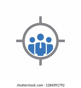 People Target Logo Icon Design Stock Vector (Royalty Free) 1073471180