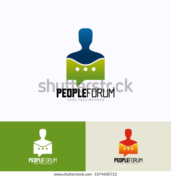 People Forum Logo Template Design Creative Stock Vector (Royalty Free ...