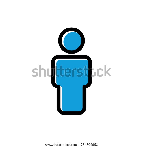 People Full Body Flat Icon Design Stock Vector (Royalty Free ...