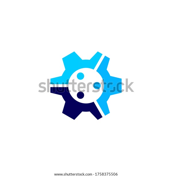 People Gear Cog Cogs Logo Vector Stock Vector (Royalty Free) 1758375506 ...