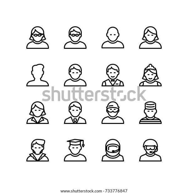 People Gender Icon Set Stock Vector (Royalty Free) 733776847 | Shutterstock