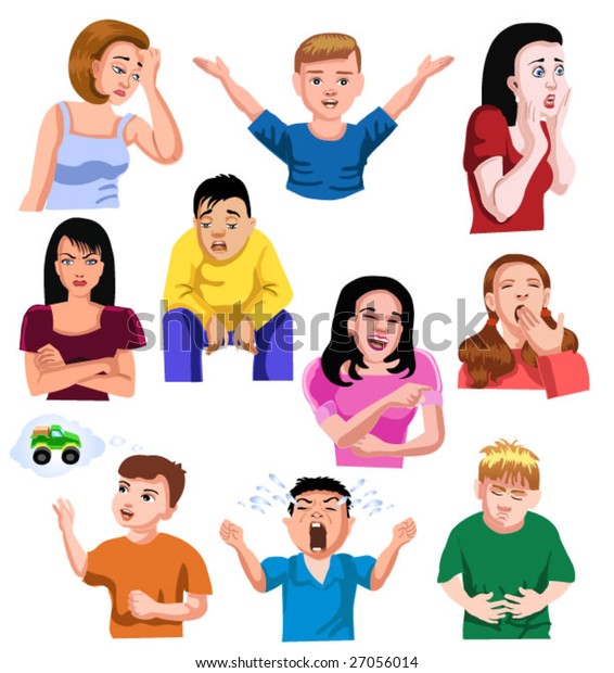 People Gestures Expressions Stock Vector (Royalty Free) 27056014