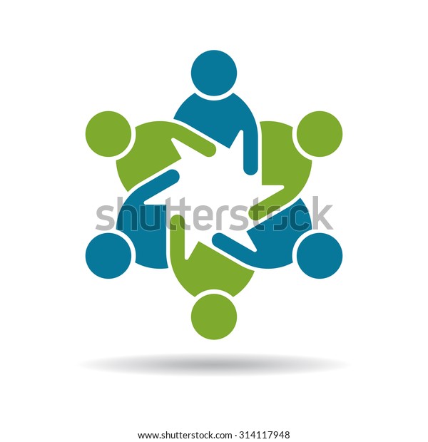 People Graphic Logo Teamwork 6 Group Stock Vector (Royalty Free ...