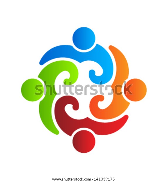 People Group 4 Logo Template Icon Stock Vector (Royalty Free) 141039175