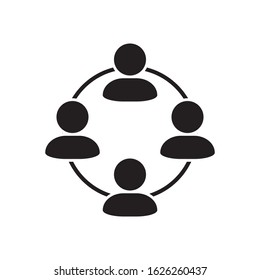People Group Connection Icon Vector Design Stock Vector (Royalty Free ...