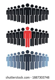 People Group Icon Set Working Group Stock Vector (Royalty Free ...