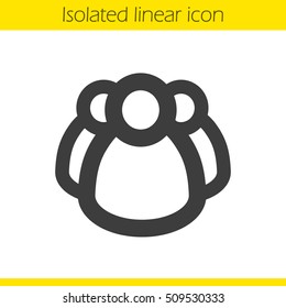 People Group Linear Icon Thick Line Stock Vector (Royalty Free ...