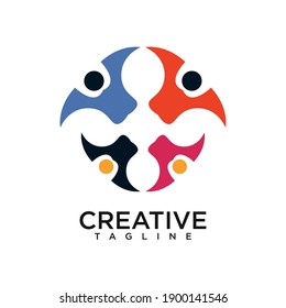 People Group Logo Creative Design Vector Stock Vector (Royalty Free ...