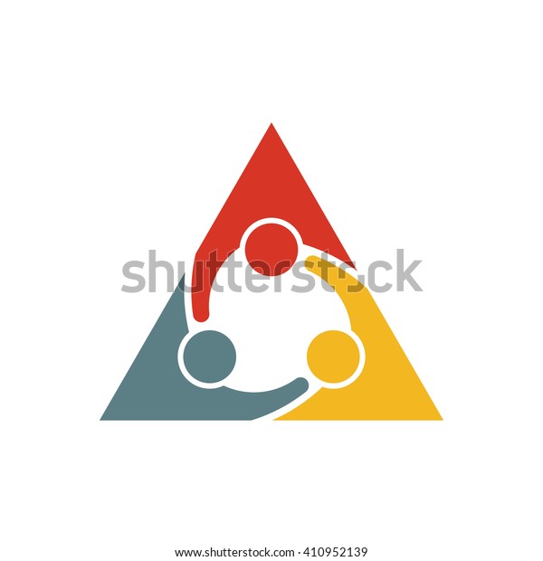 People Group Teaming Logo Vector Graphic Stock Vector (Royalty Free ...