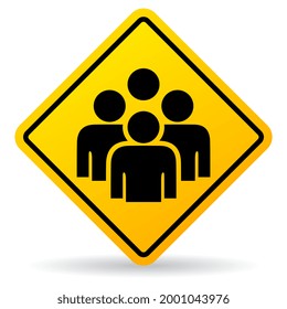 People Group Vector Sign Isolated On Stock Vector (Royalty Free ...