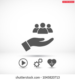 People Hand Icon Stock Vector (Royalty Free) 1045820713 | Shutterstock