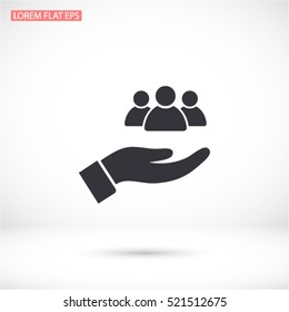 People Hand Icon Stock Vector (Royalty Free) 524645953