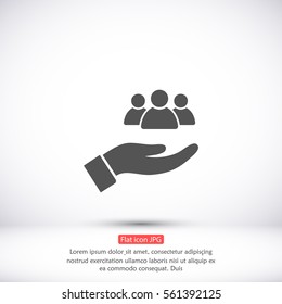 People Hand Icon: vector de stock (libre de regalías) 561392125 ...