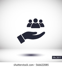 People Hand Icon Stock Vector (Royalty Free) 566622085 | Shutterstock