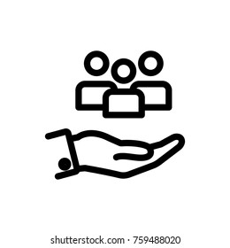 People Hand Icon Stock Vector (Royalty Free) 759488020 | Shutterstock