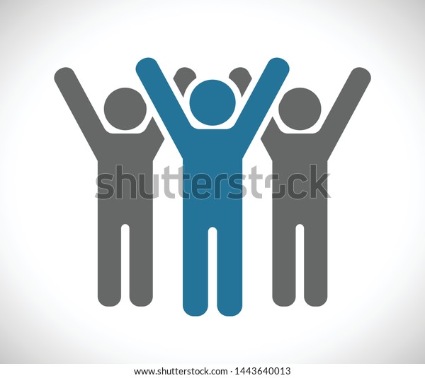 People Hands Team Icon Stock Vector (Royalty Free) 1443640013