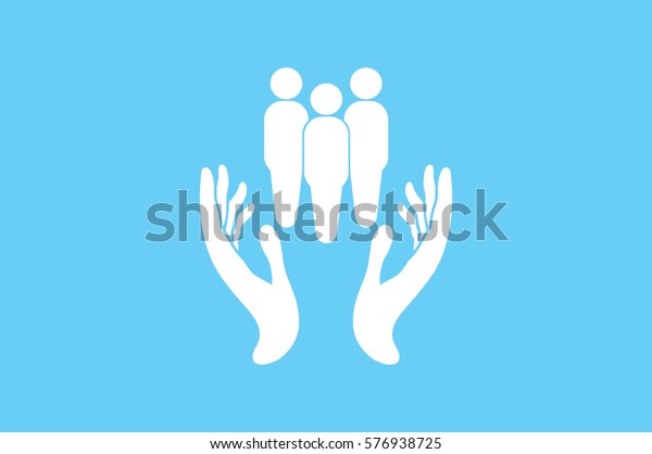 People Hands Vector Illustration Icon Stock Vector (Royalty Free ...