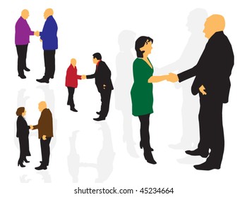 People Handshaking Stock Vector (Royalty Free) 45234664 | Shutterstock