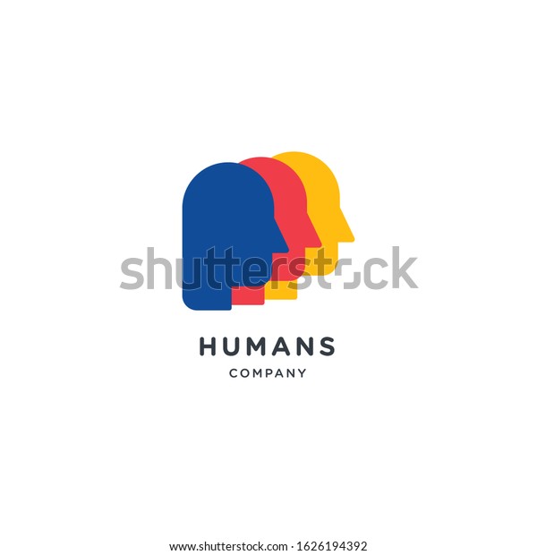 People Head Logo Human Face Illustration Stock Vector (Royalty Free ...
