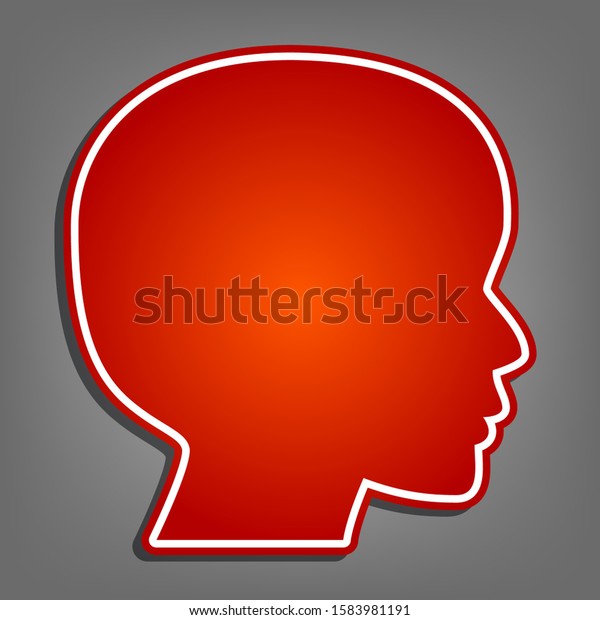 People Head Sign Flat Red Icon Stock Vector (Royalty Free) 1583981191 ...