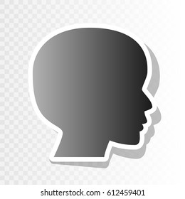 Human Head Sign Flat Style Icon: เวกเตอร์สต็อก (ปลอดค่าลิขสิทธิ์) 376858297