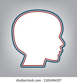 People Head Sign Vector Green Blue: vector de stock (libre de regalías ...