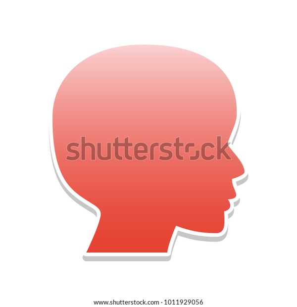 People Head Sign Vector Reddish Icon Stock Vector (Royalty Free ...