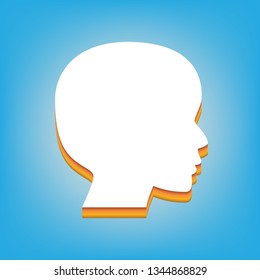 People Head Sign Vector White Icon Stock Vector (Royalty Free) 1344868829