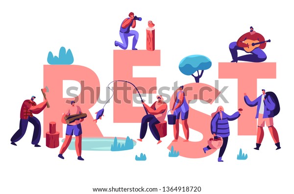 People Hobby Spare Time Concept Male Stock Vector (Royalty Free ...