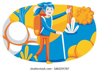 People Holiday Vector Illustration Flat Design Stock Vector (Royalty ...